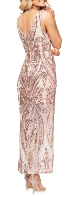 Pilgrim Janice Gown Rose Gold Sequin Size 6 - AirRobe