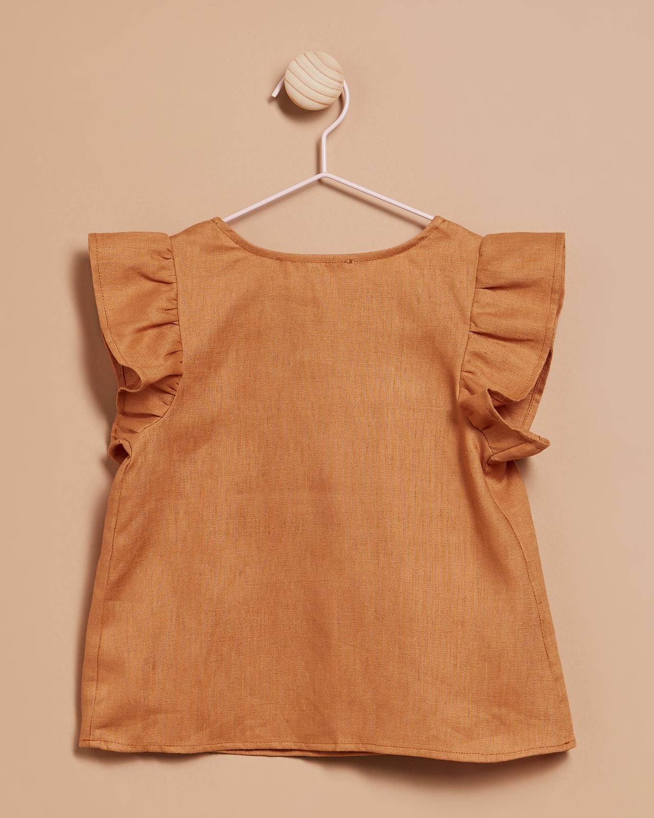 AERE Mini Square Neck Frill Top - Kids - AirRobe