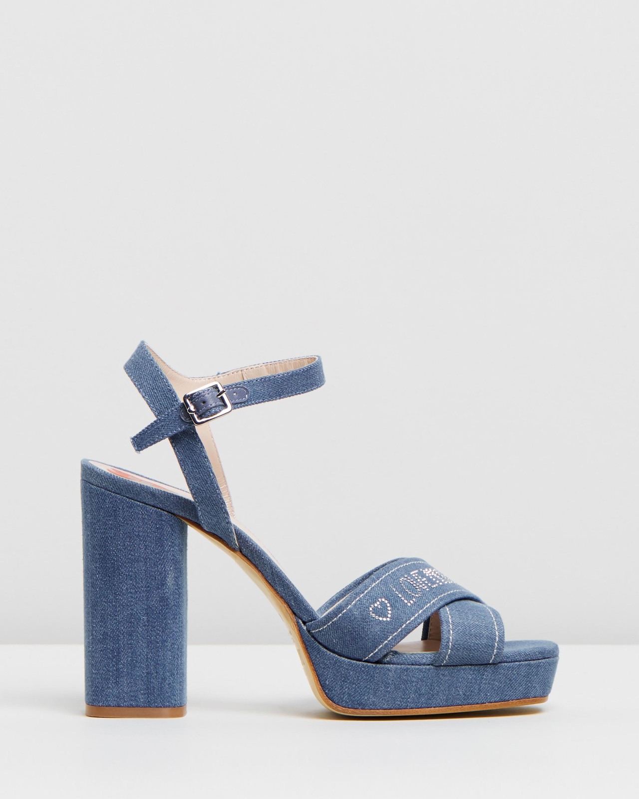 LOVE MOSCHINO Denim Platform Heels - AirRobe