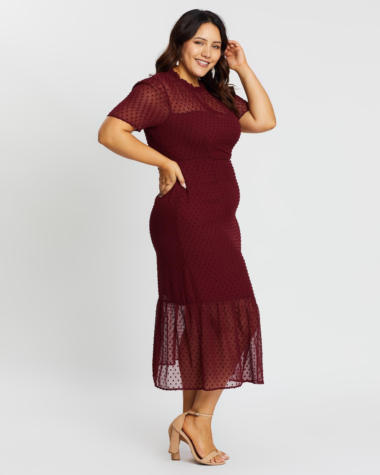 Atmos&Here Curvy Genevieve Tiered Midi Dress Size 24 BNWT - AirRobe