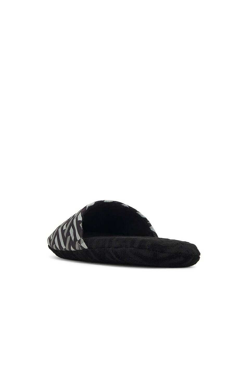 VERSACE VERSACE Greca Signature House Slippers in Nero & Grigio - AirRobe