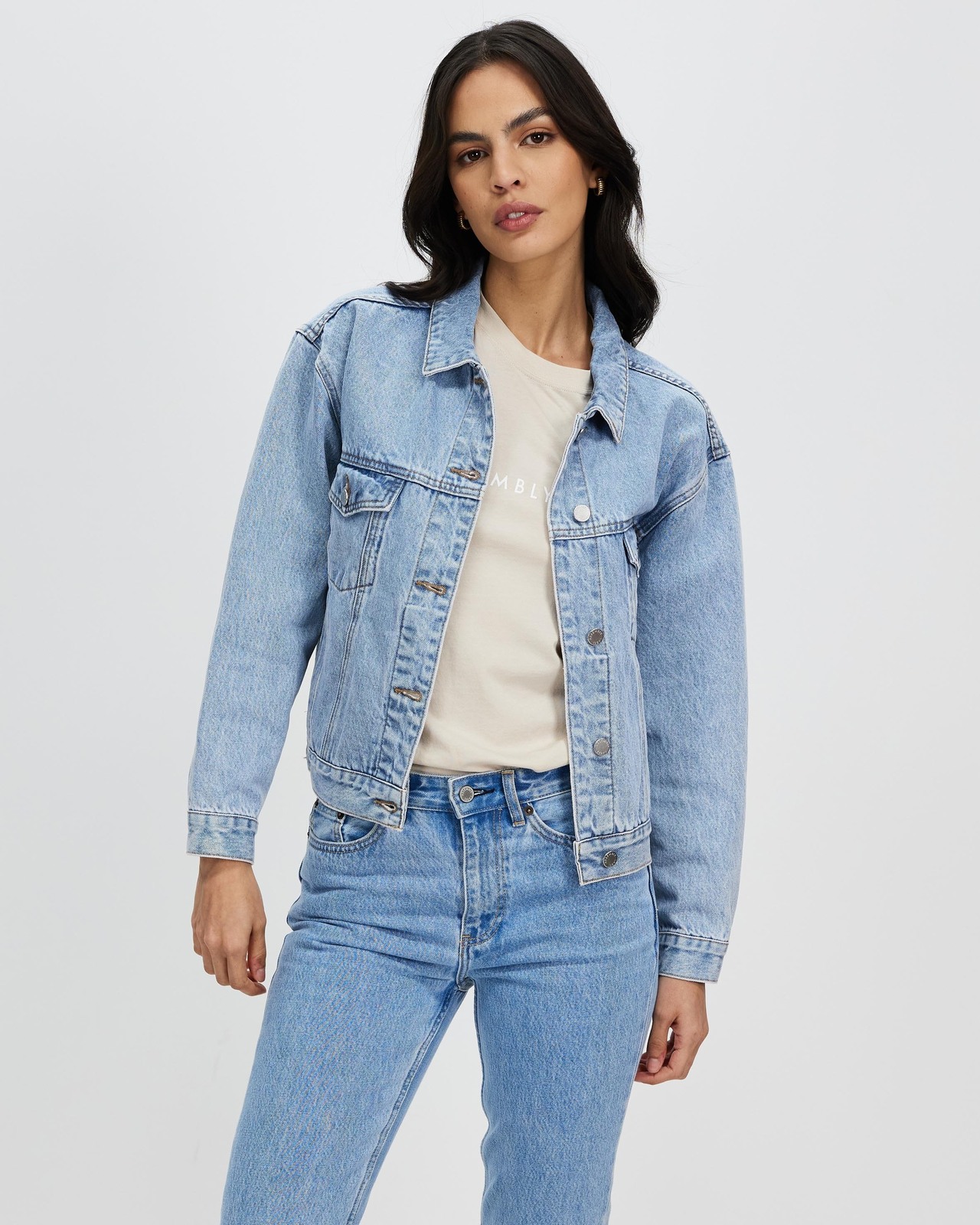 Assembly Label Relaxed Denim Jacket - AirRobe