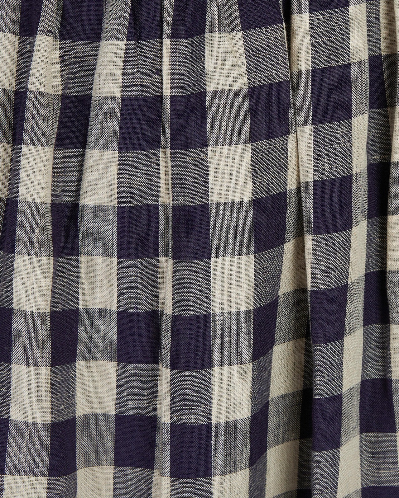 Aere Check Linen Relaxed Midi Dress Airrobe
