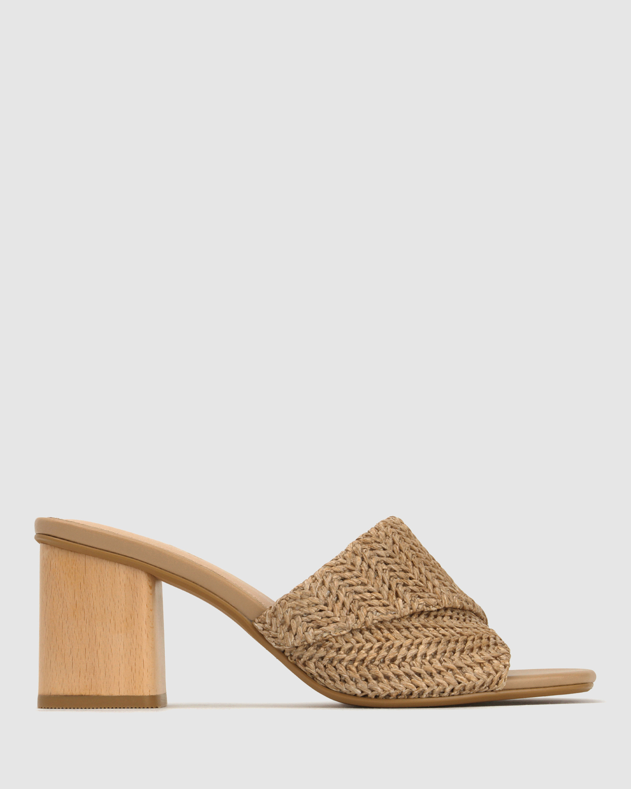 Kelly Block Heel Raffia Mules - AirRobe