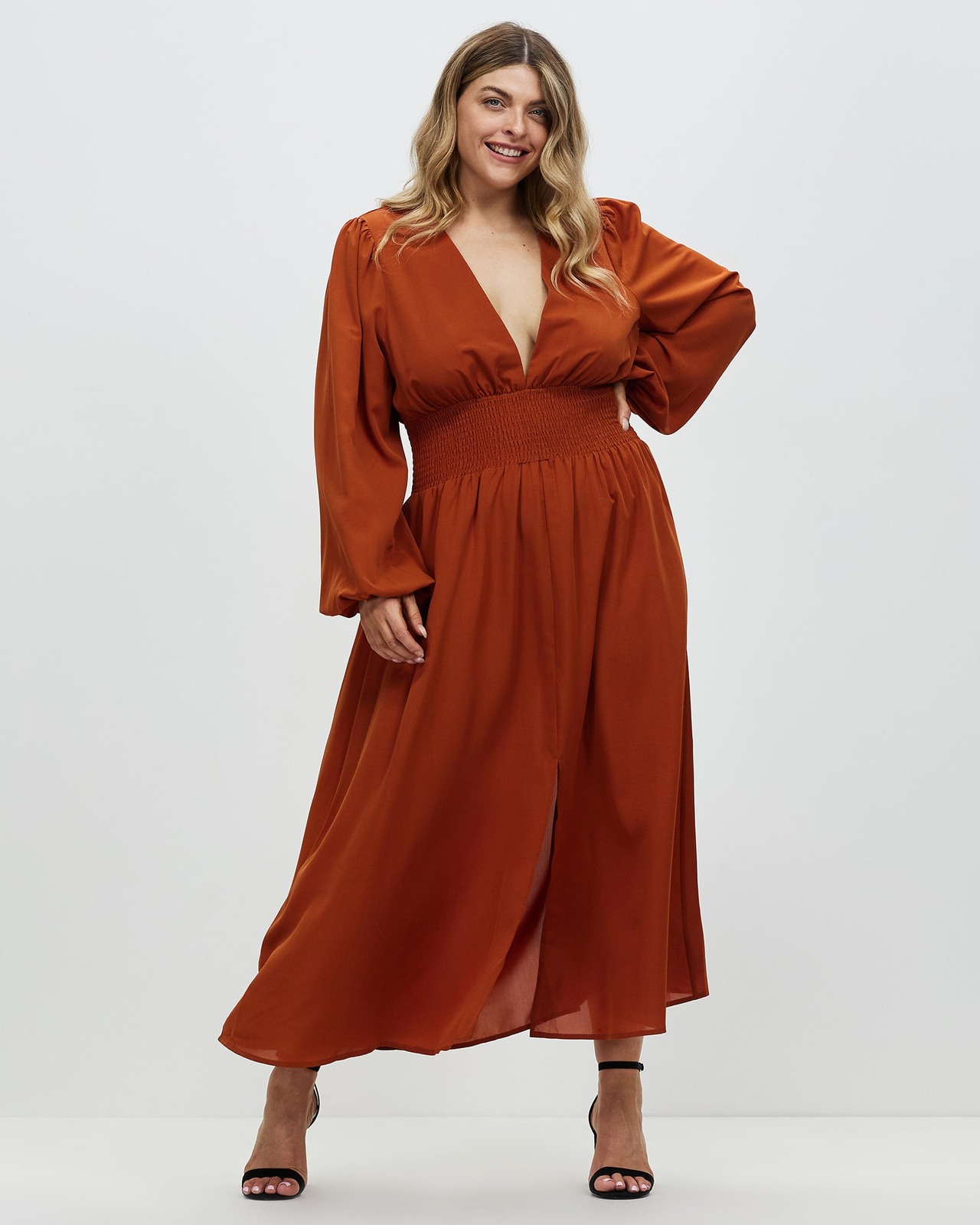 Atmosandhere Curvy Vera Sleeve Maxi Dress Airrobe