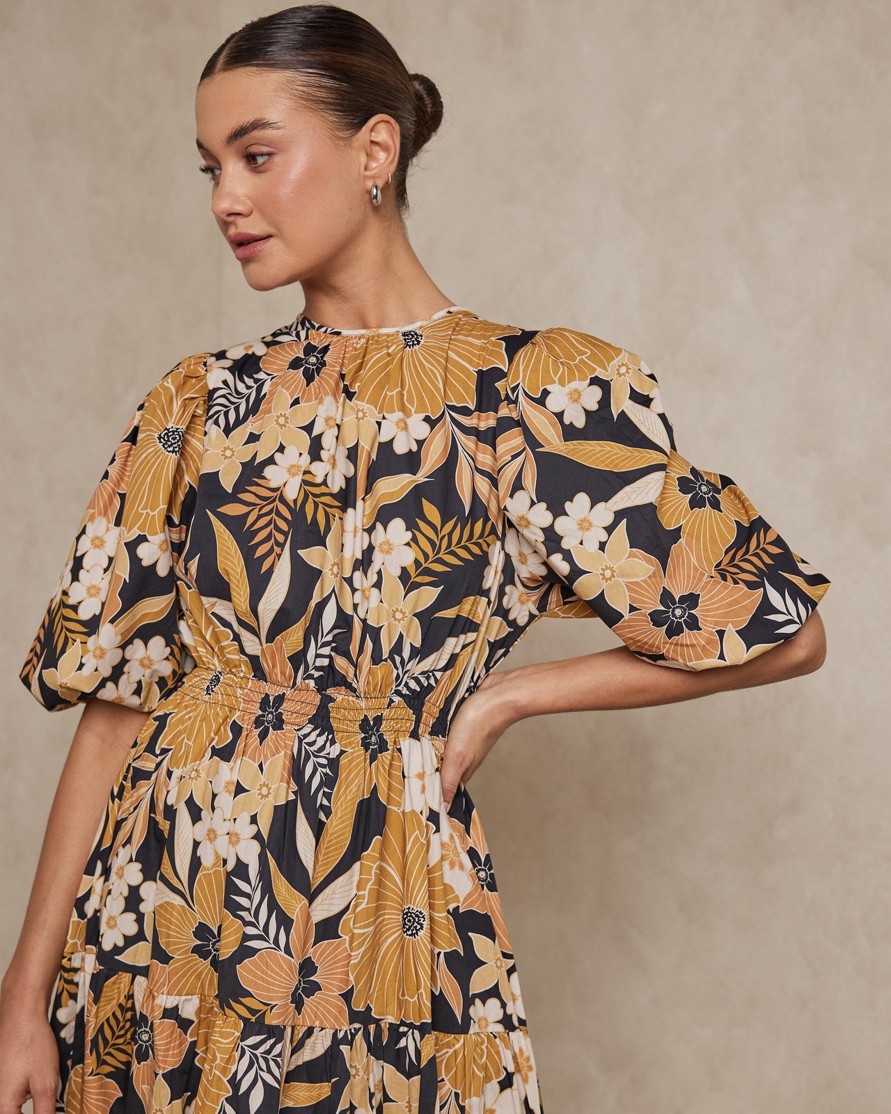 Aere Organic Cotton Poplin Midi Dress Airrobe