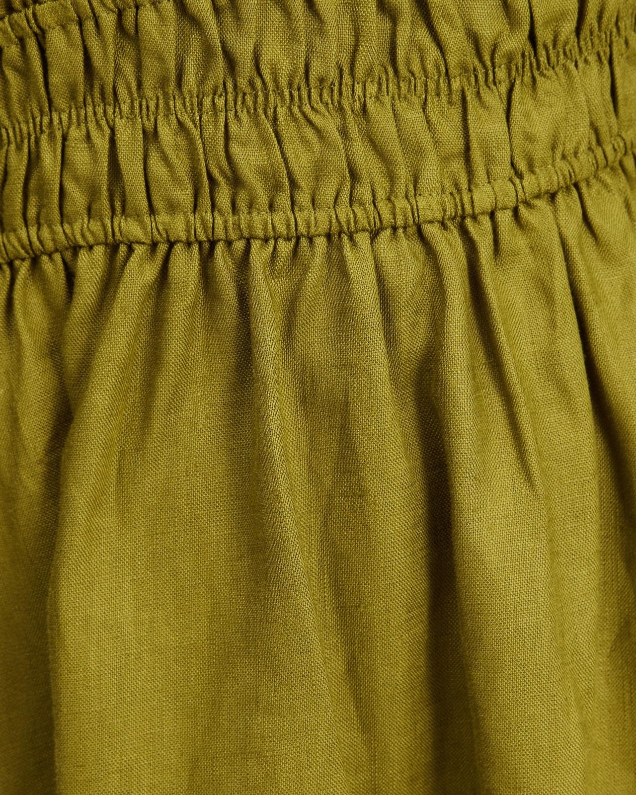 Gathered Linen Mini Dress - AirRobe