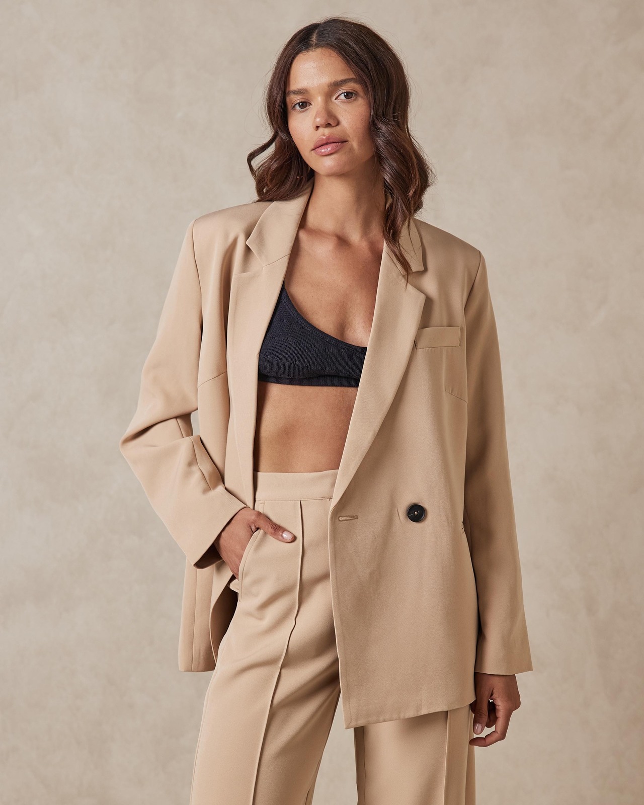 AERE Double Breasted Blazer - AirRobe
