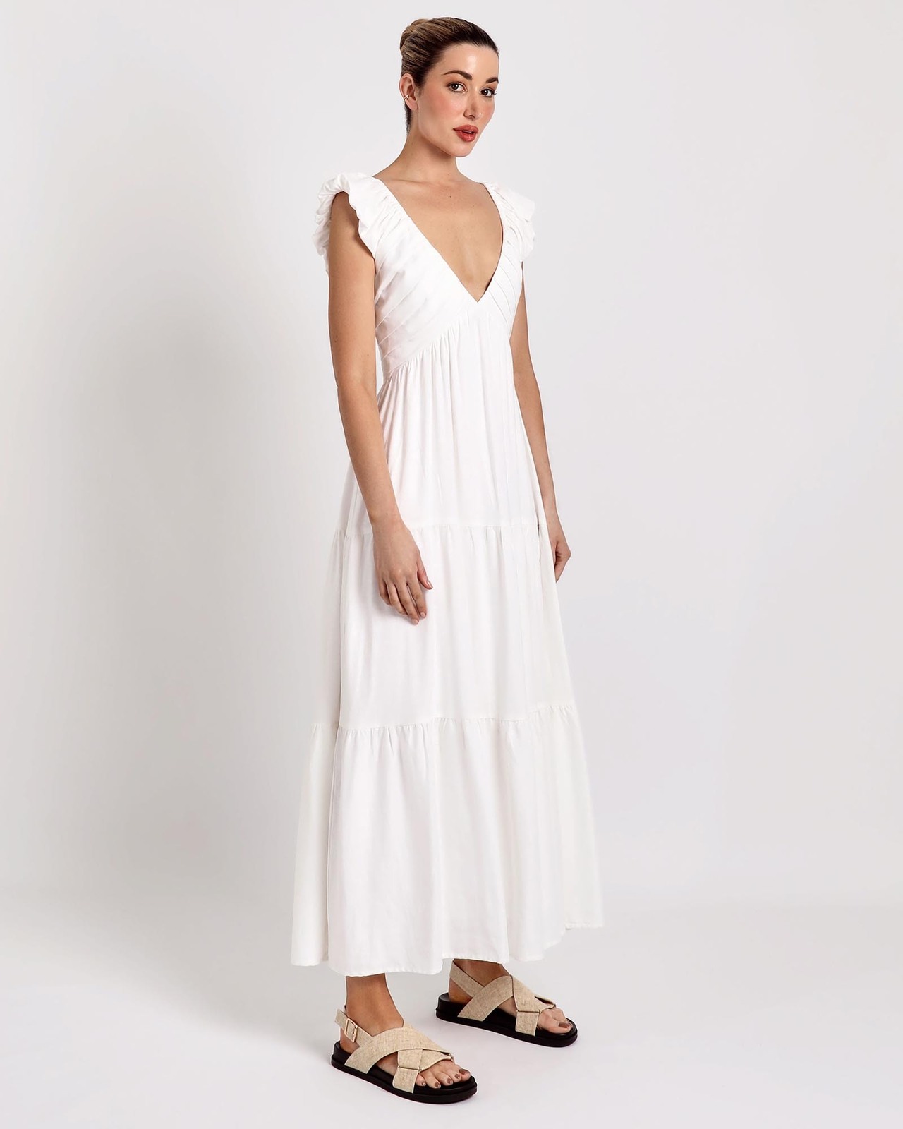 Minima Esenciales Jalia Tiered Midi Dress - AirRobe