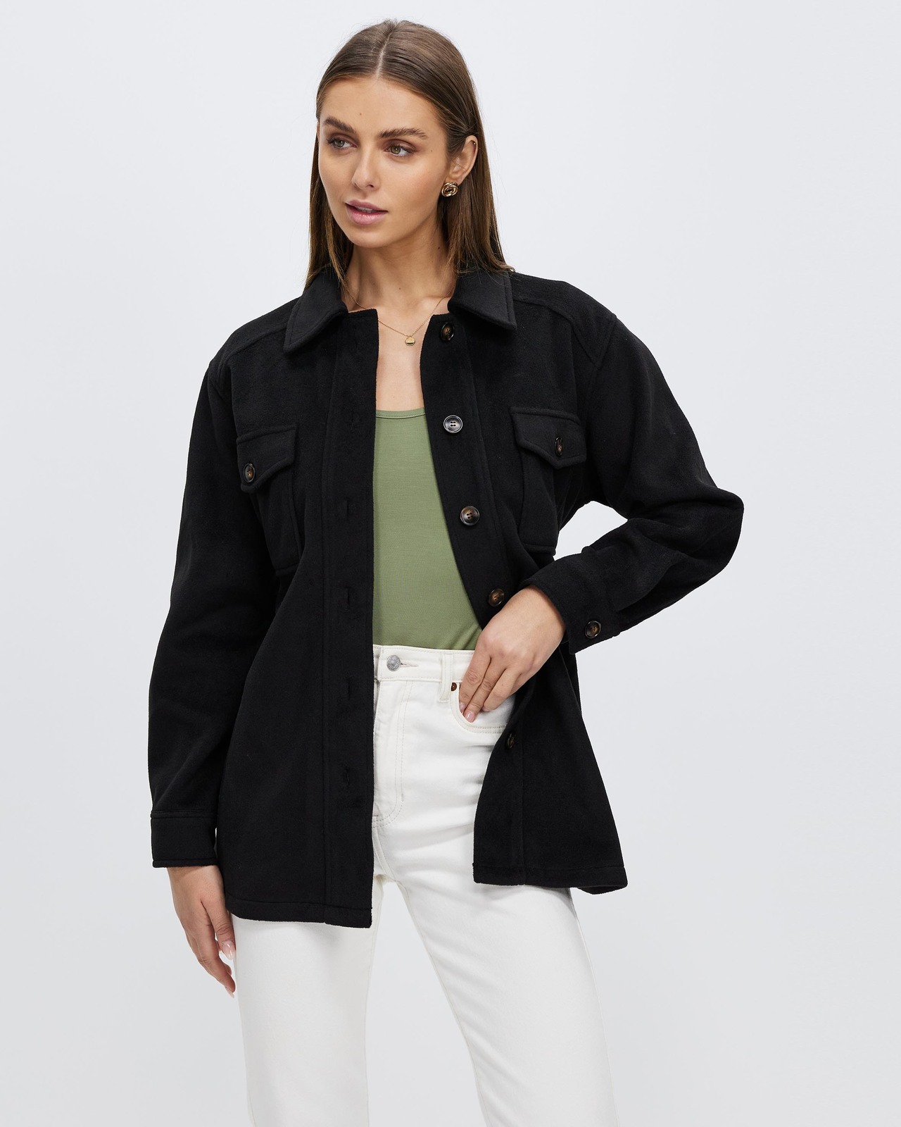 Demi Belted Shacket - AirRobe