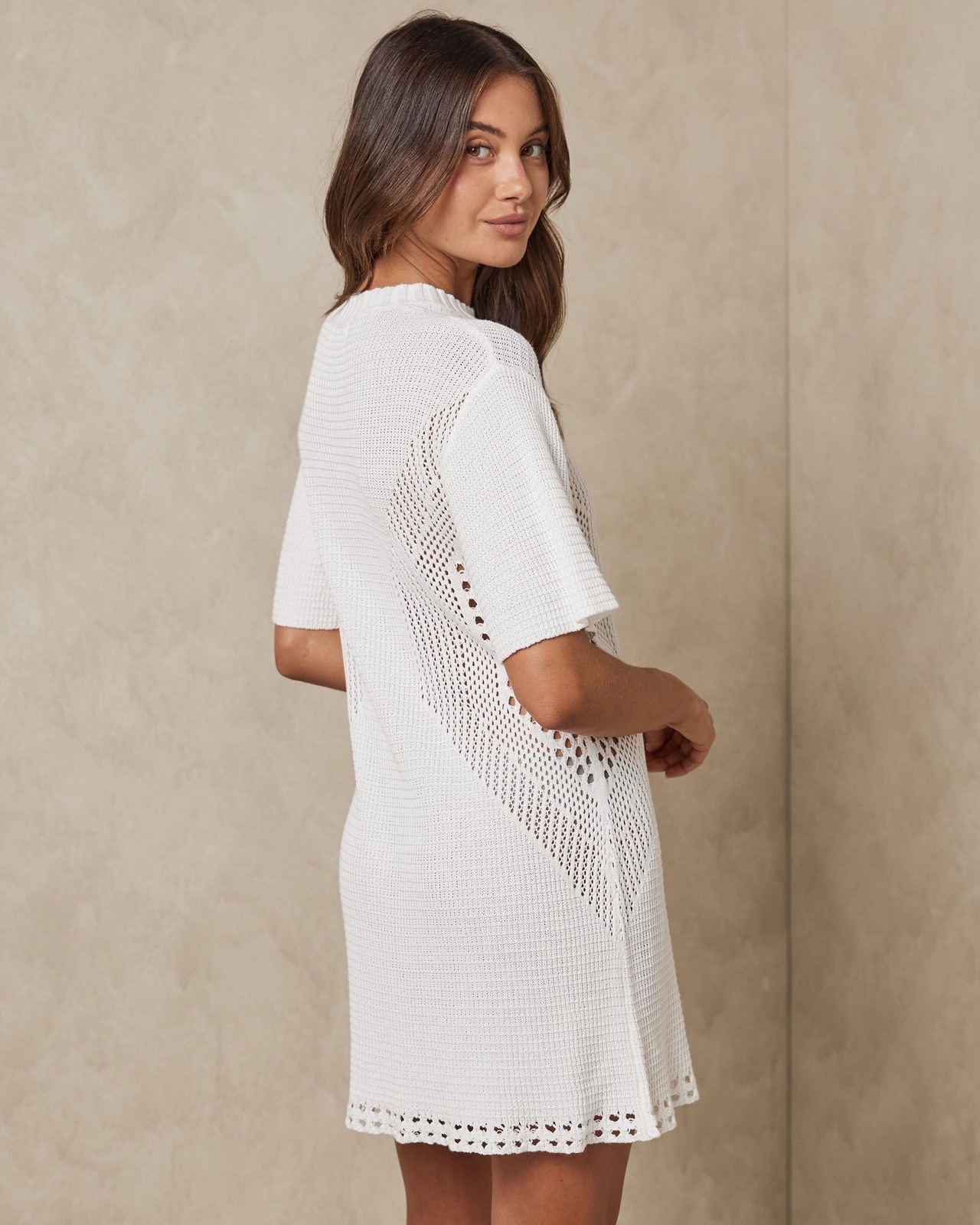 AERE Openwork Relaxed Knit Dress - AirRobe