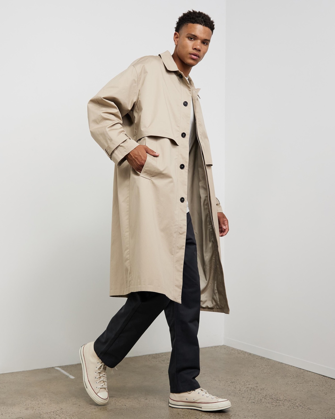 Aere Dallas Organic Cotton Trench Coat Airrobe