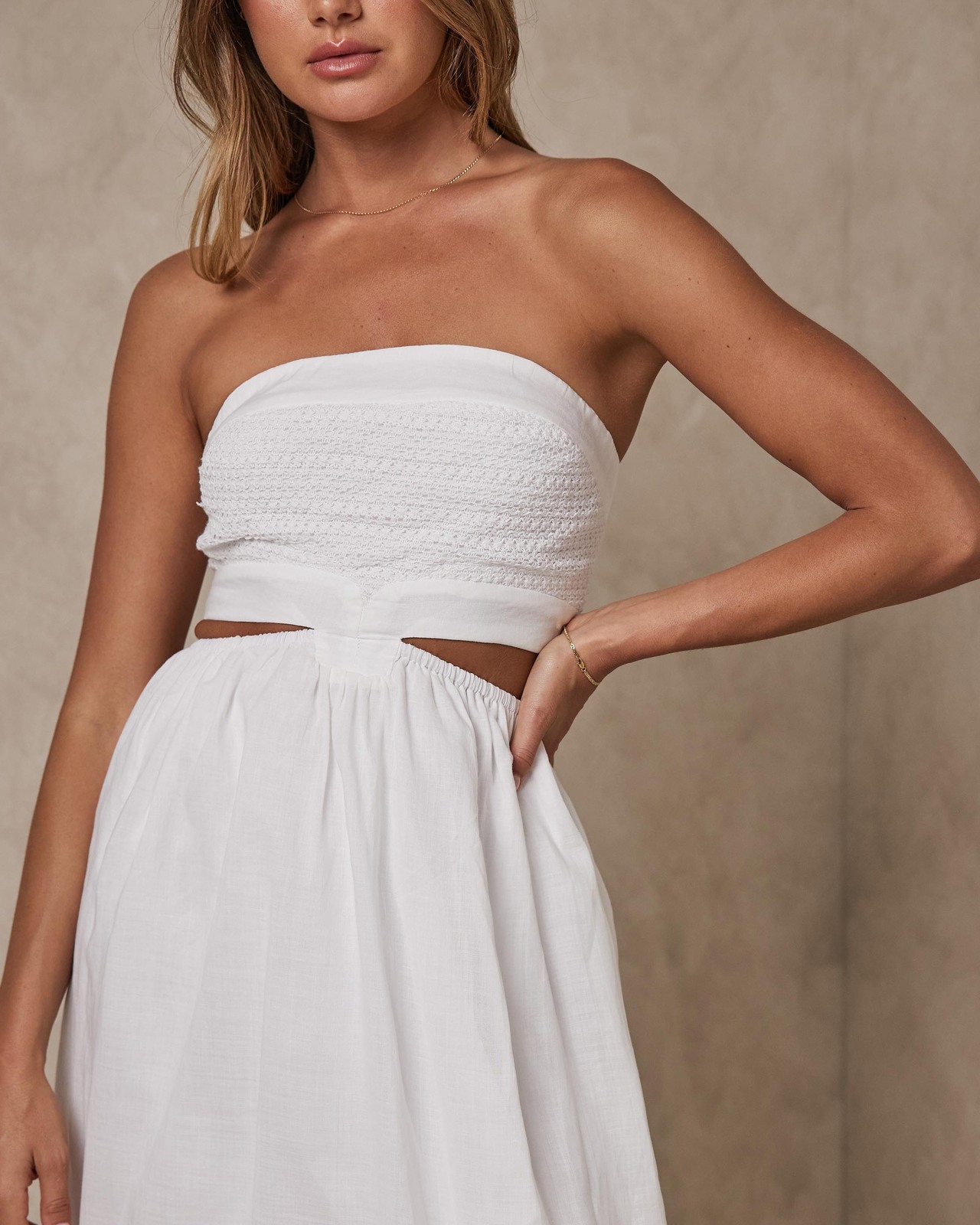Aere Crochet Insert Maxi Dress Airrobe