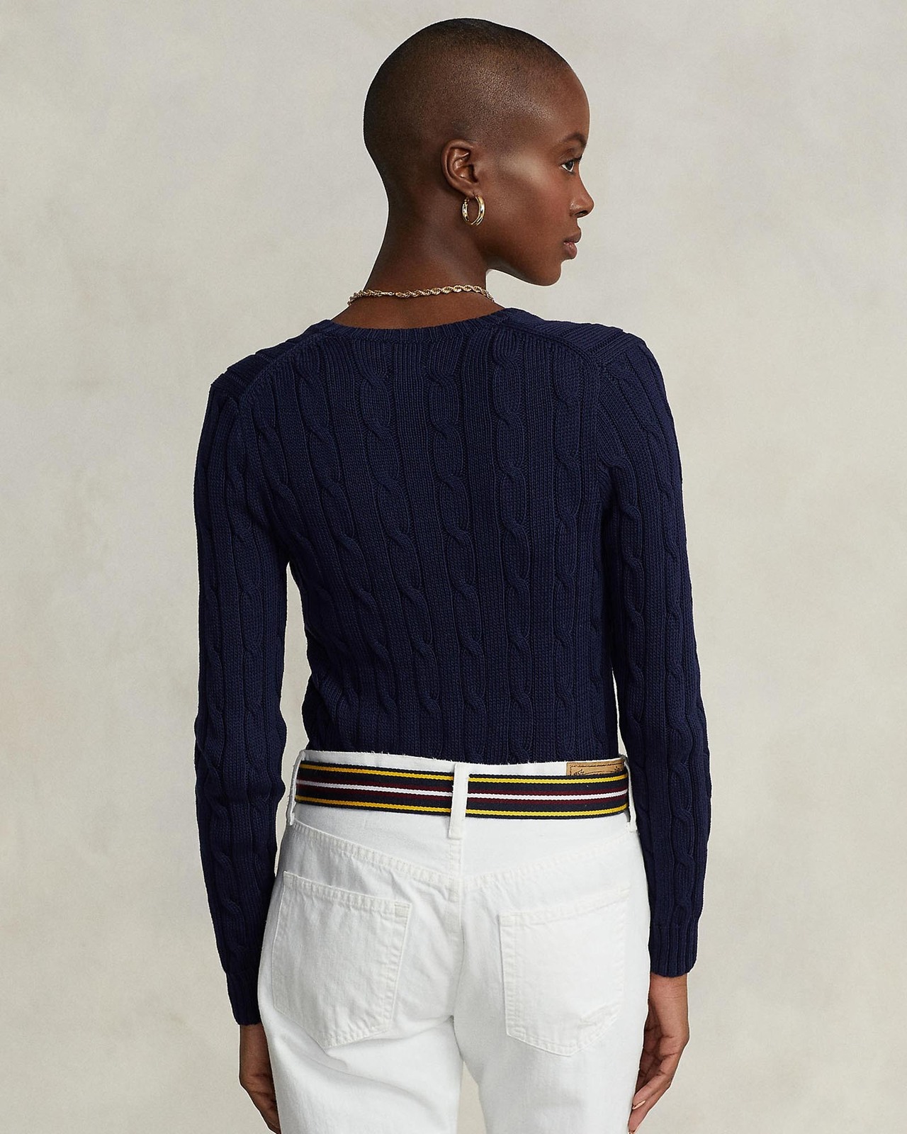 Polo Ralph Lauren Cable Knit V Neck Sweater Airrobe