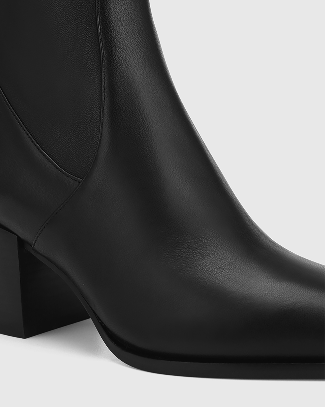 WITTNER Kelsi Stretch Leather Block Heel Ankle Boots - AirRobe