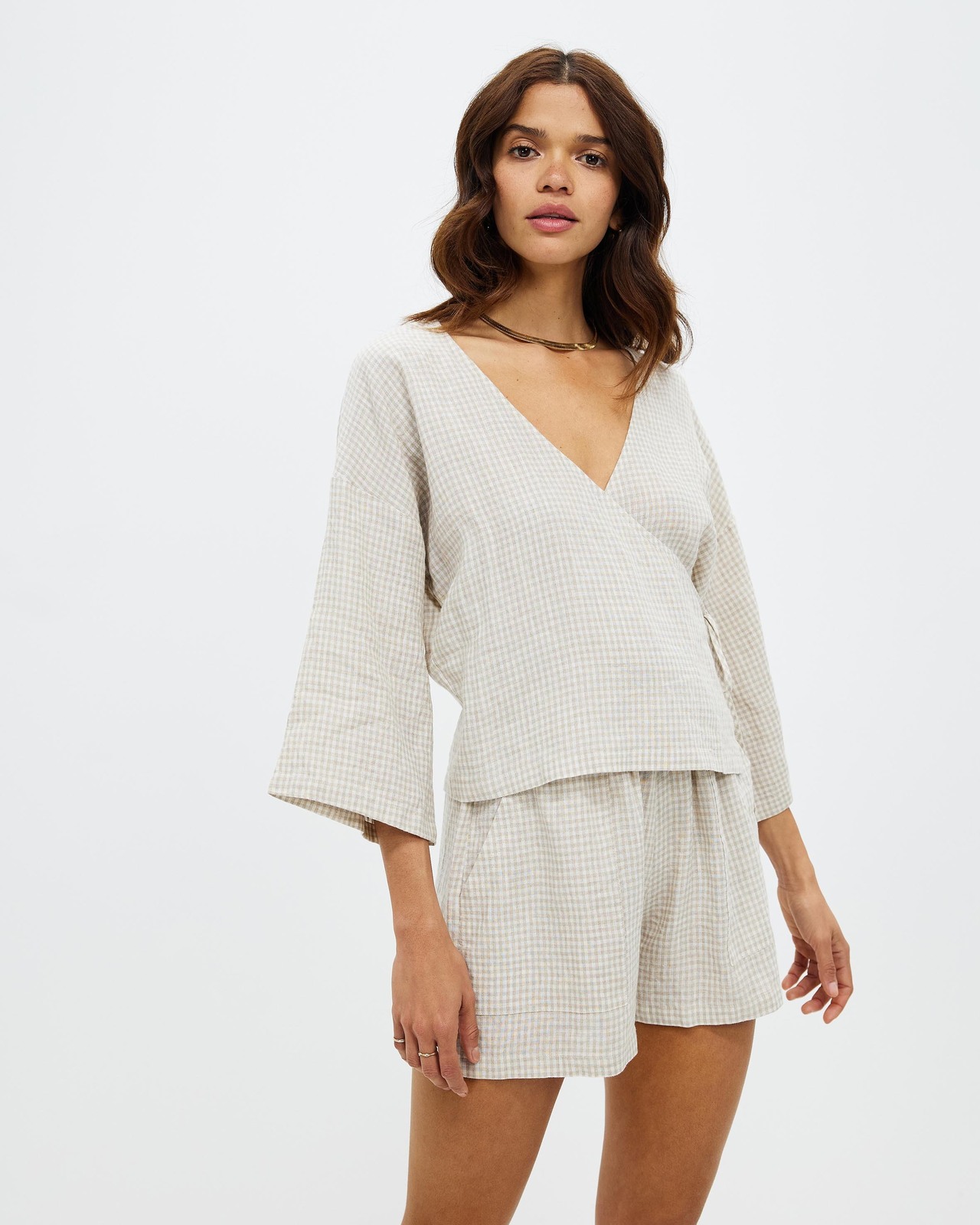Linen Wrap Top Airrobe