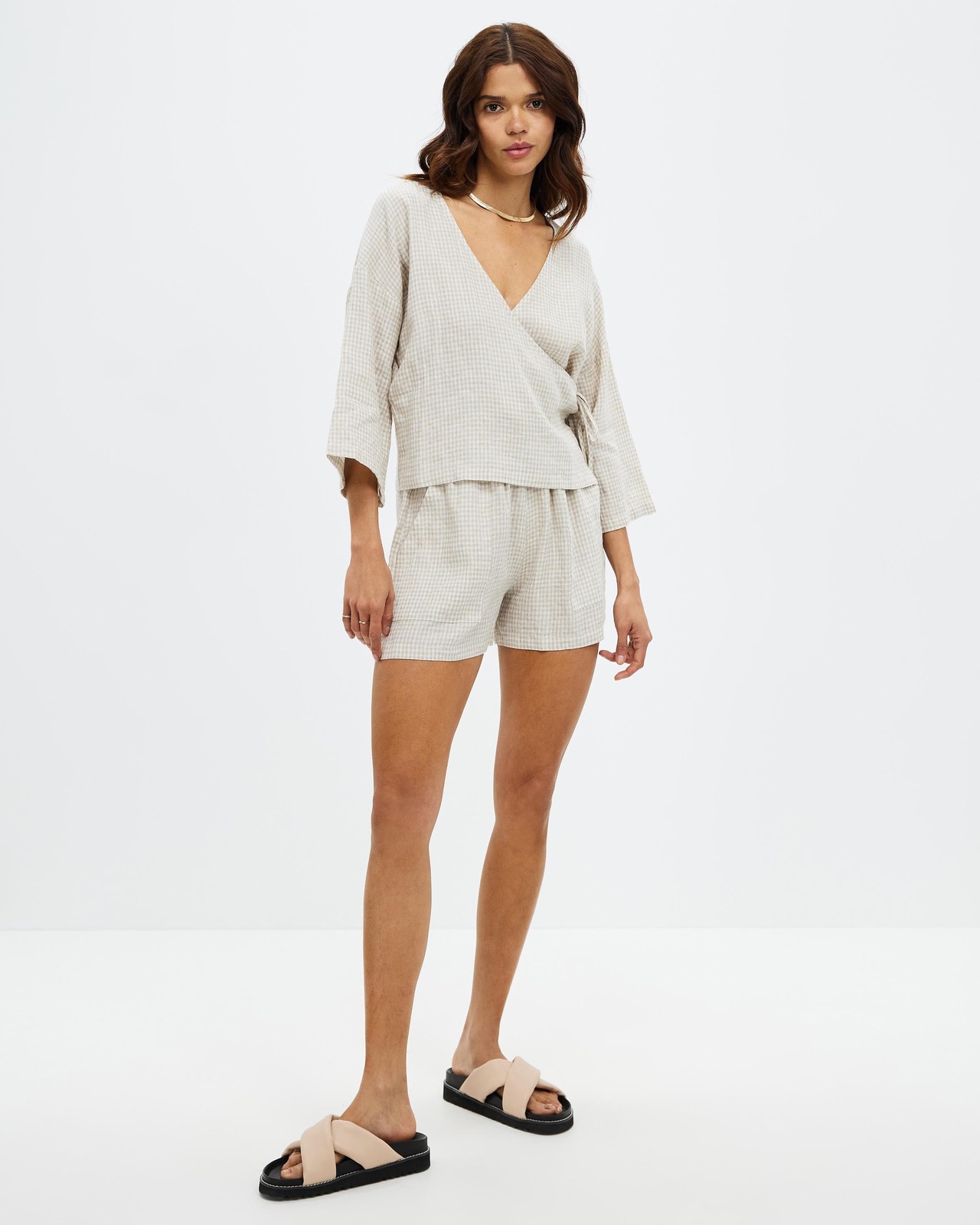 Linen Wrap Top Airrobe