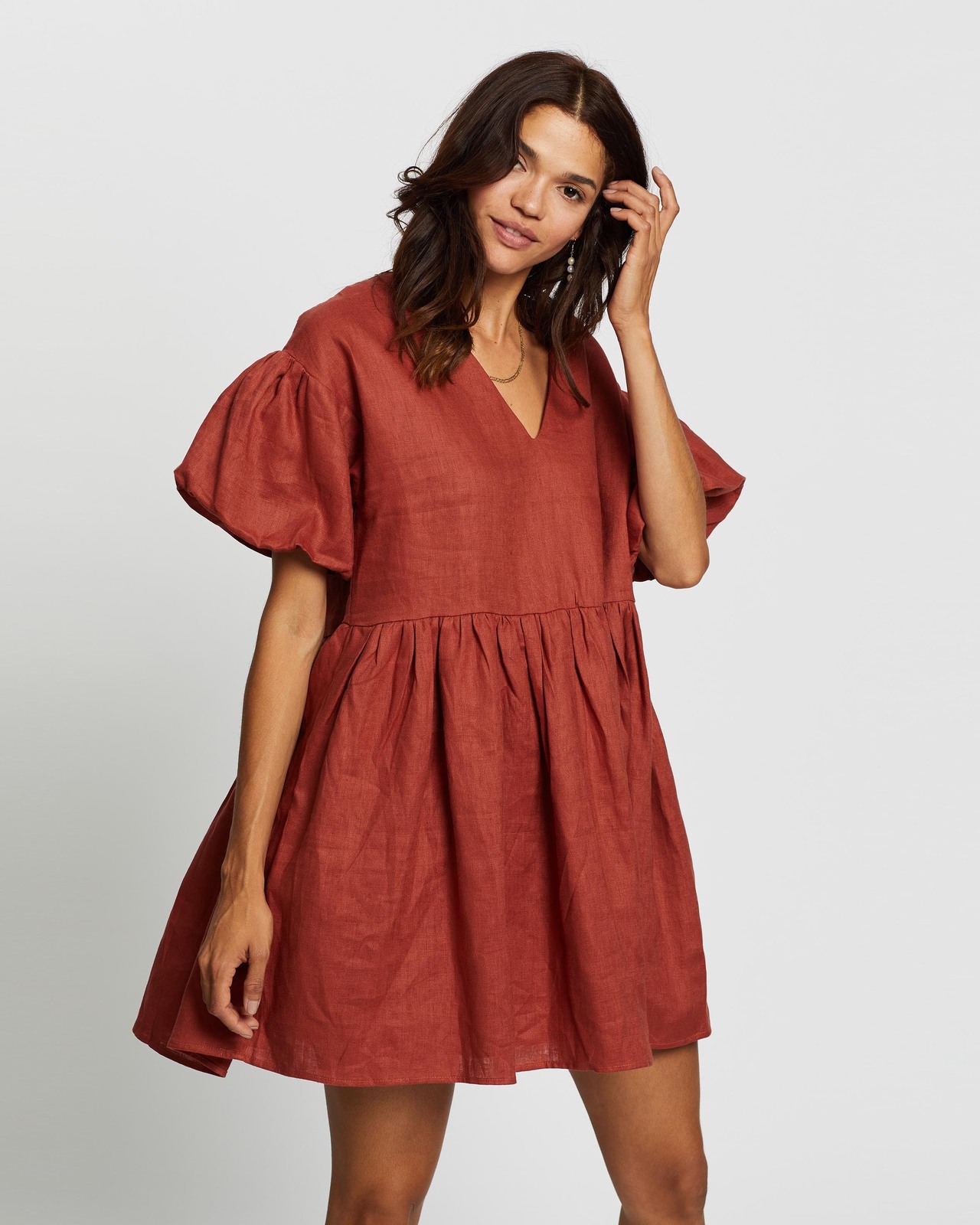 Puff Sleeve Smock Dress - AirRobe