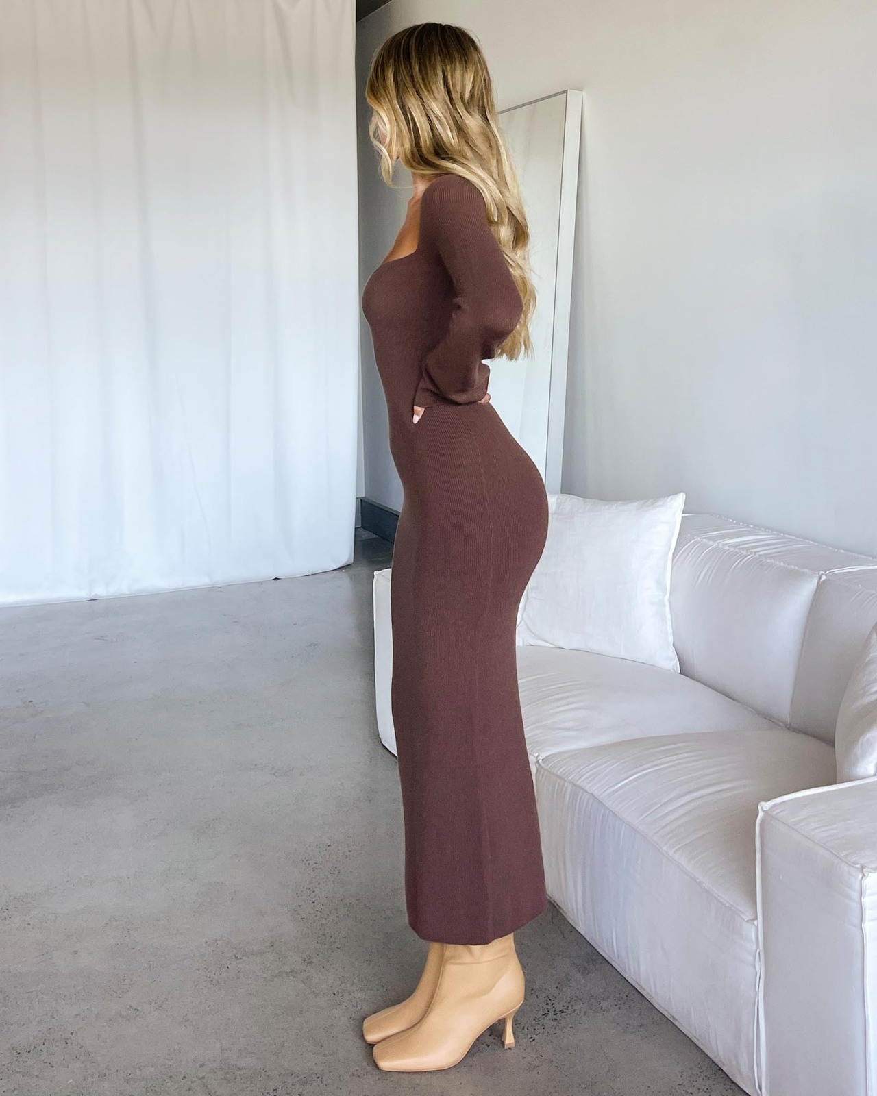 Dazie Nostalgia Sweetheart Knit Midi Dress - AirRobe