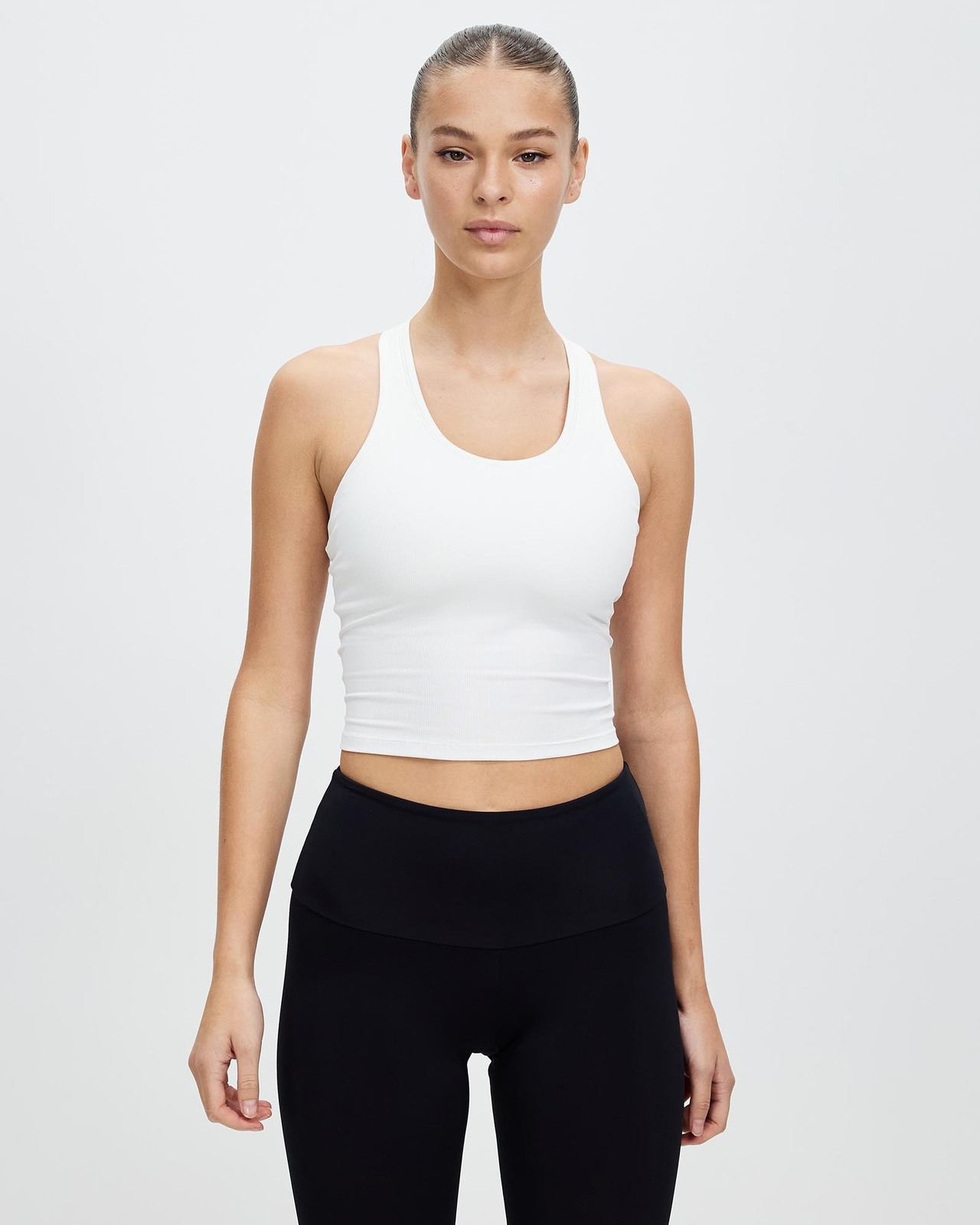 AVE Active Ribbed Racer Crop Top - AirRobe