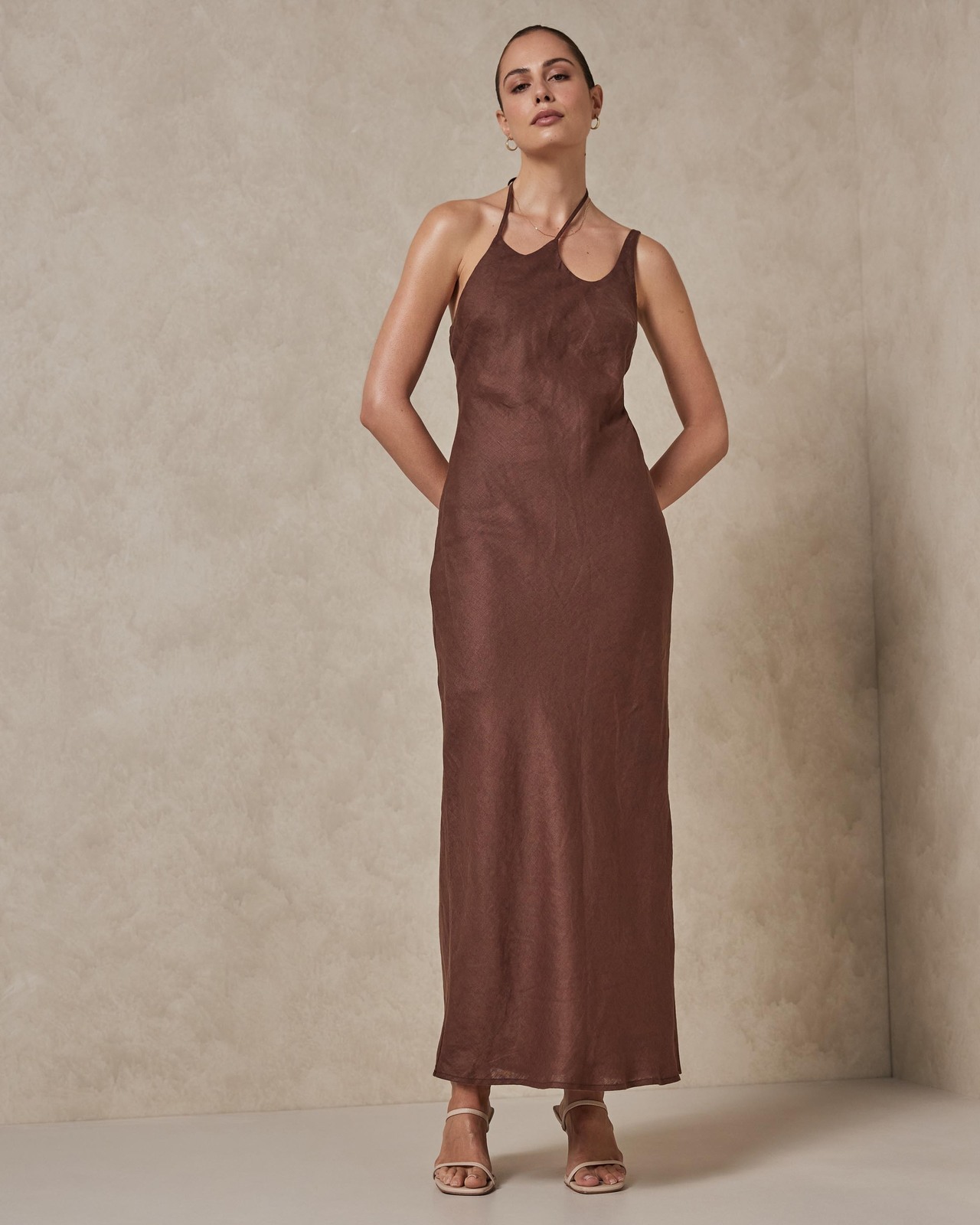 Cut Out Linen Dress Airrobe