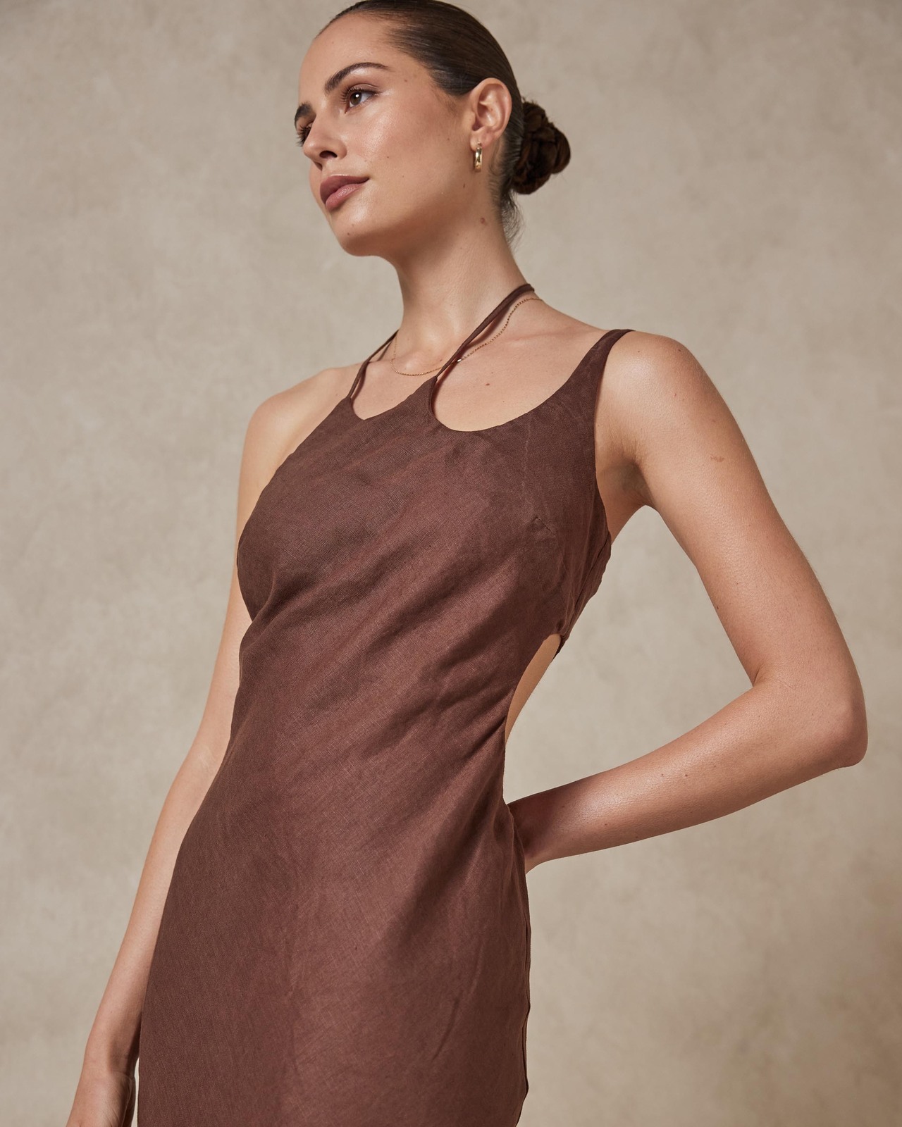 Cut Out Linen Dress Airrobe