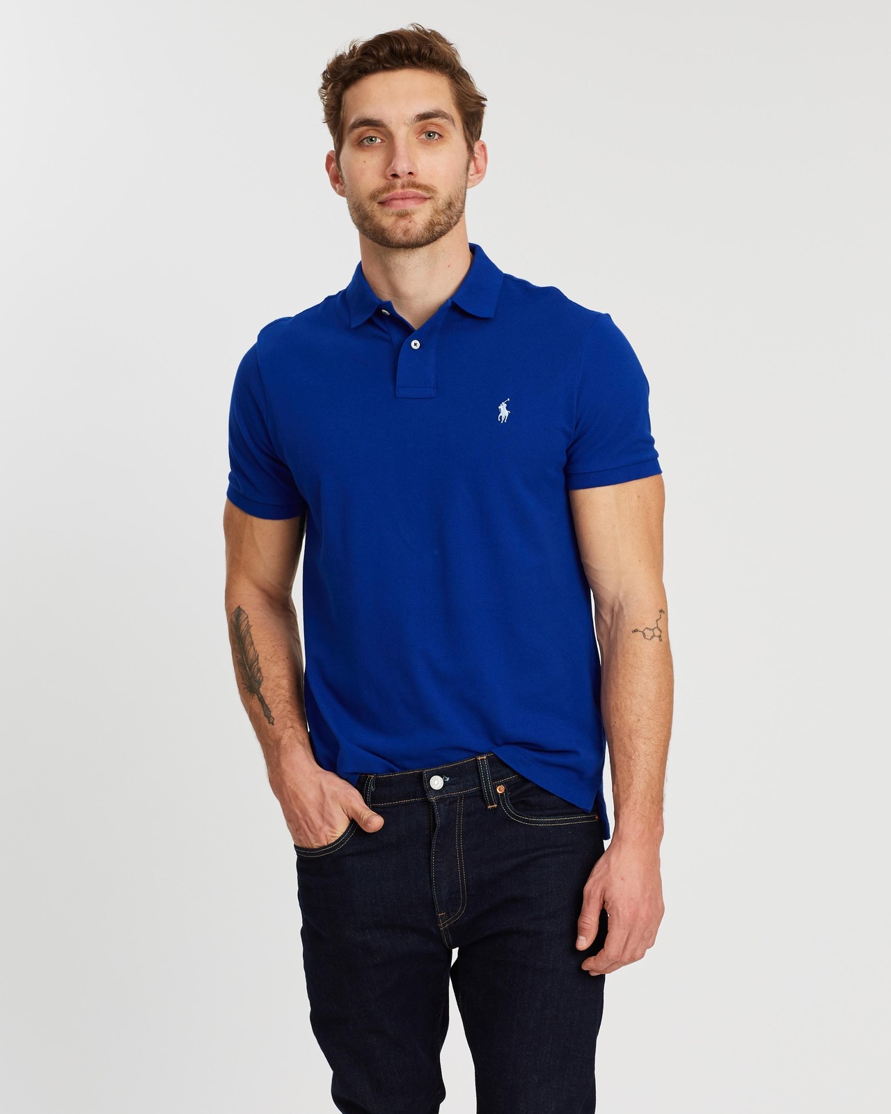 SS Custom Slim Fit Knit Basic Mesh Polo - AirRobe