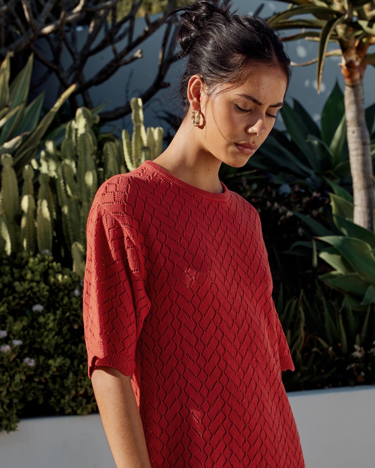 AERE Organic Cotton Relaxed Knit Mini Dress - AirRobe