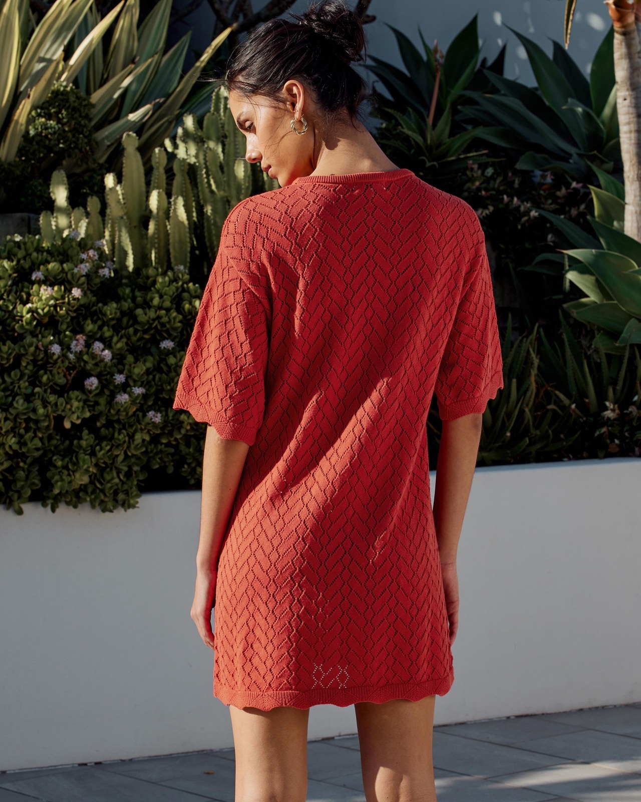 AERE Organic Cotton Relaxed Knit Mini Dress - AirRobe