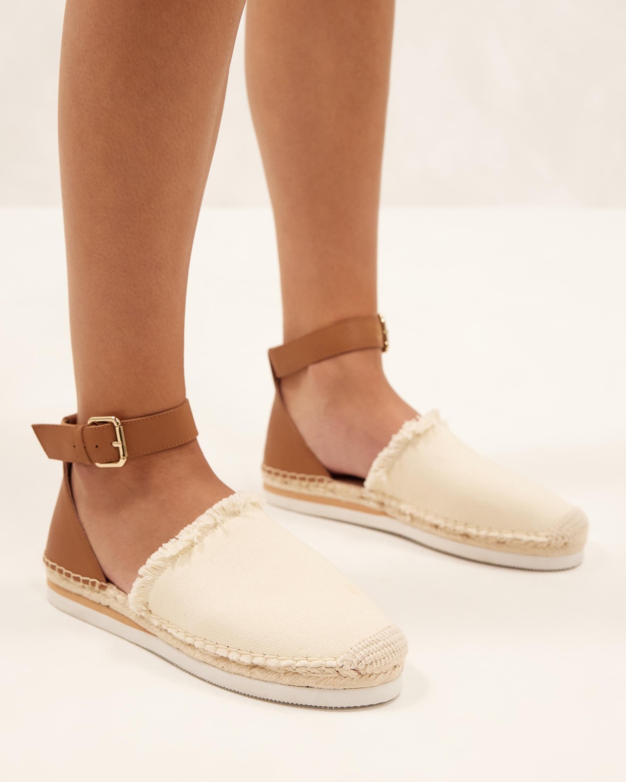 AERE Espadrille Ankle Strap Sandals - AirRobe
