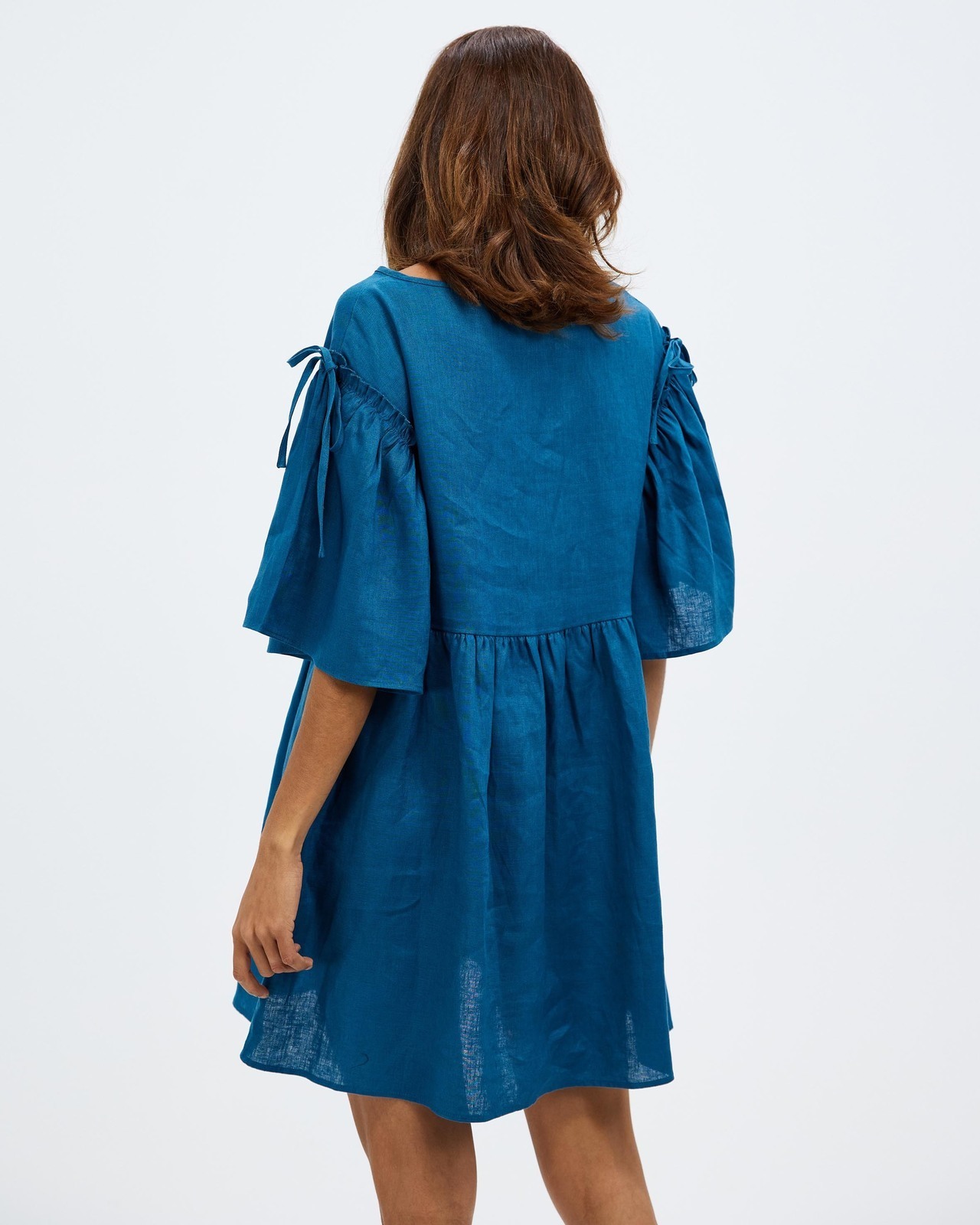 Aere Tied Detail Smock Dress Airrobe