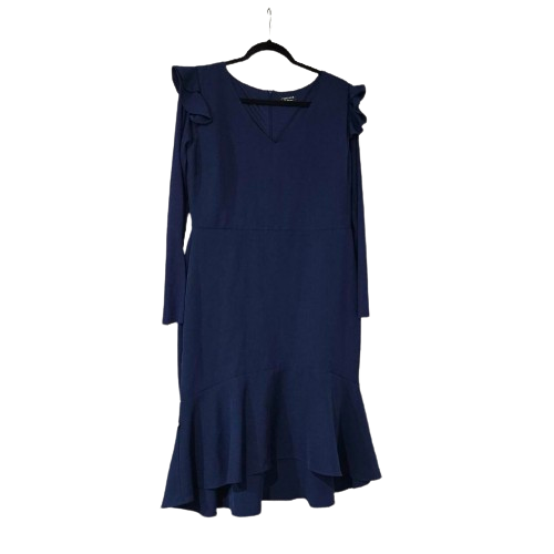 Forcast Navy Blue Dress With Long Sleeves Airrobe