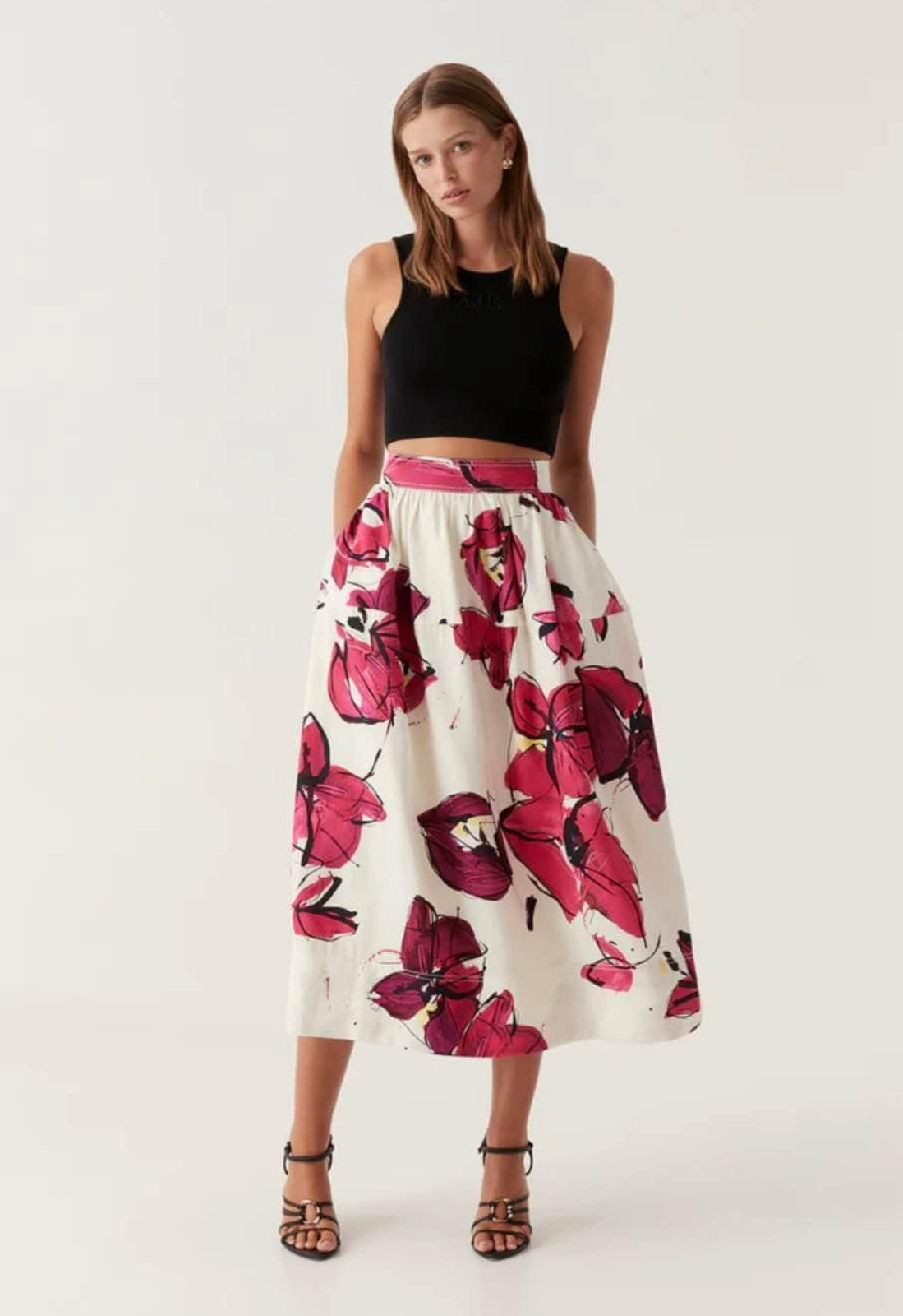 Aje. Lottie Gathered Midi Skirt - AirRobe
